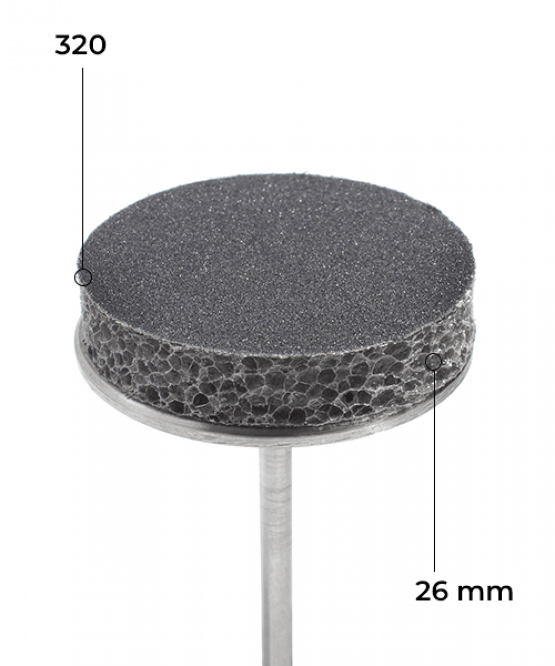 Buff disk 26 mm (black 320 grit 50 pcs) Buff disk Kodi Professional buy ...