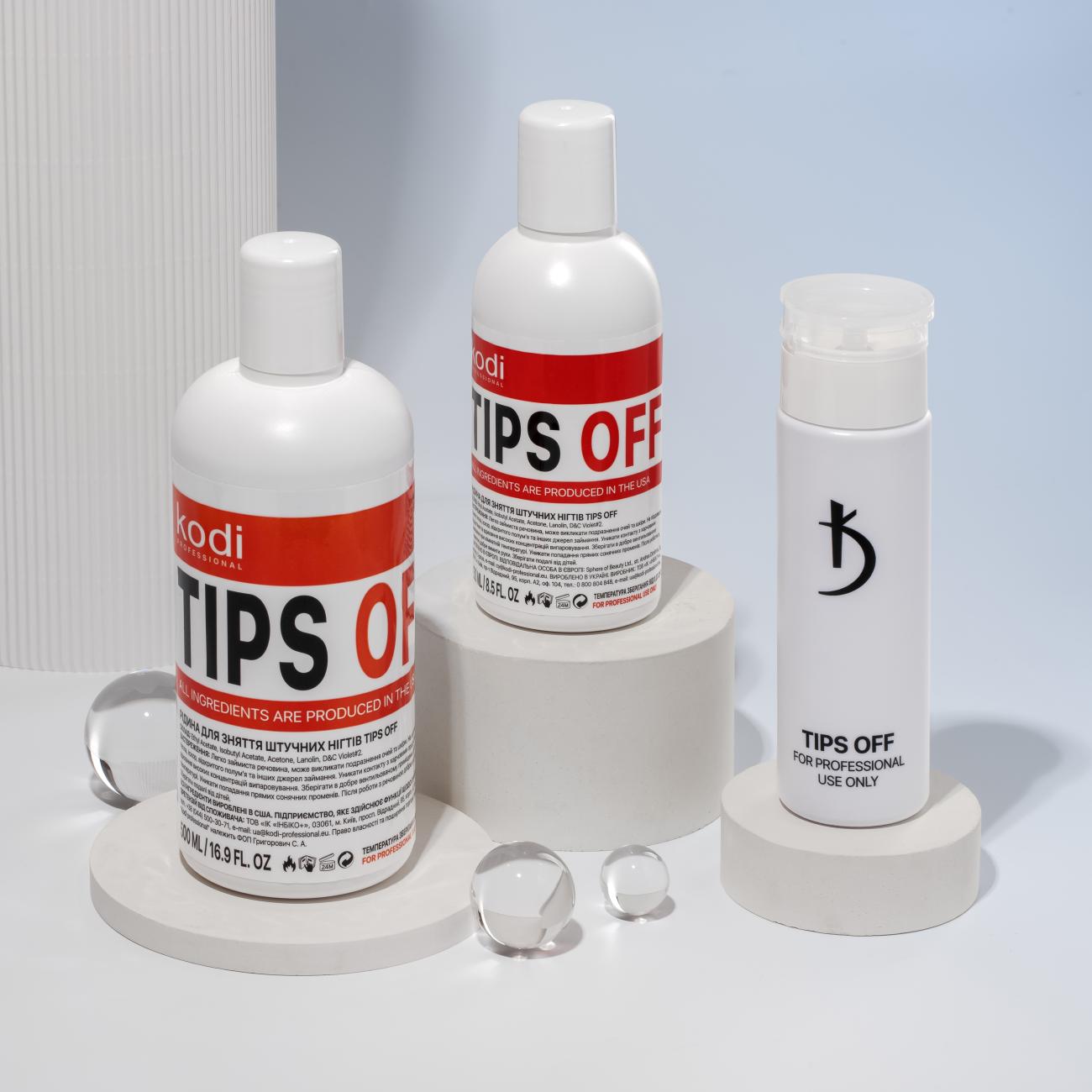 Tips Off - Gel Polish/Acrylic Remover 250 ml Tips Off Kodi Professional ...